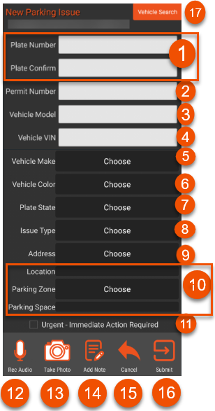 How to Add a Parking Issue – Silvertrac