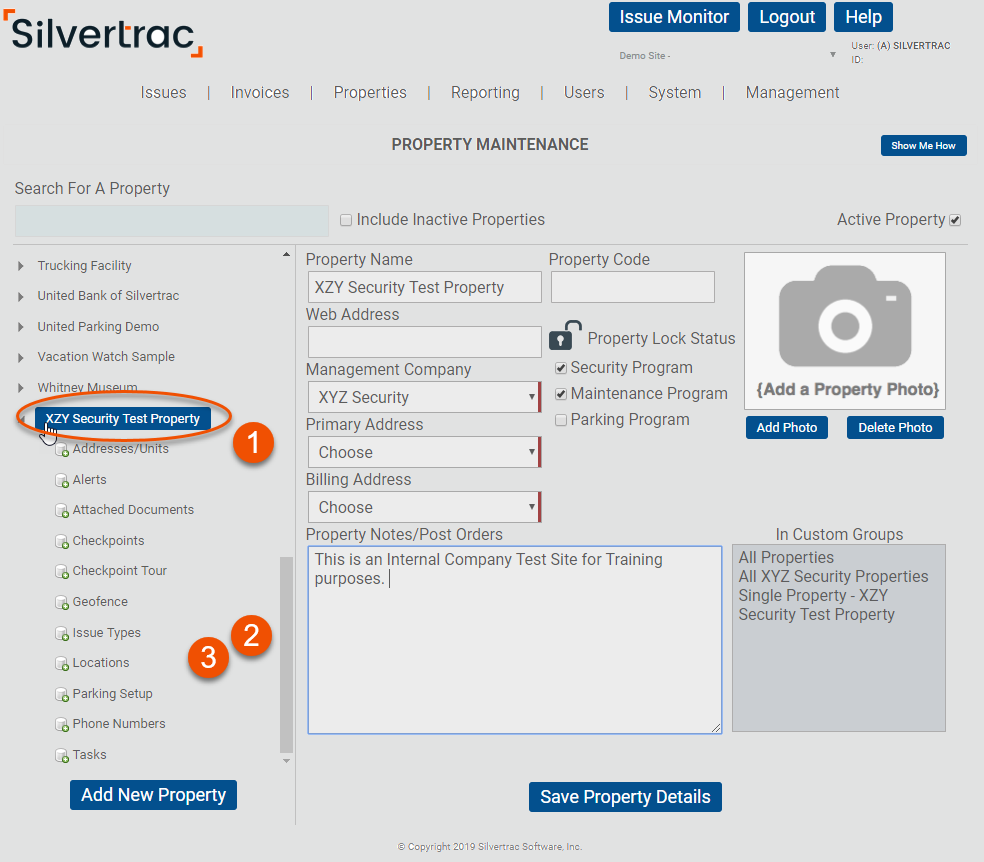 How to Add a New Property – Silvertrac